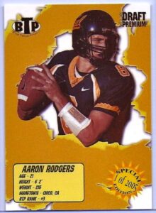 2005 gold aaron rodgers rookie rc card only 2005 made