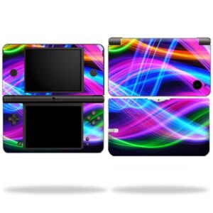 mightyskins skin compatible with nintendo dsi xl wrap sticker skins light waves