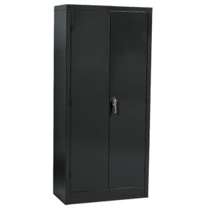 Sandusky Lee Black Steel SnapIt Storage Cabinet | 4 Adjustable Shelves | 72" H x 36" W x 18" D | RTA7000-09 Model