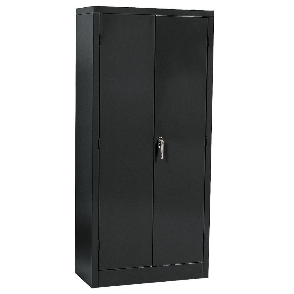 Sandusky Lee Black Steel SnapIt Storage Cabinet | 4 Adjustable Shelves | 72" H x 36" W x 18" D | RTA7000-09 Model