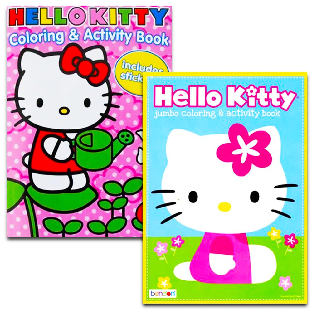 Hello Kitty Coloring & Activity Book Super Set ~ 5 Hello Kitty Coloring Books, Crayons, and over 50 Hello Kitty Stickers (Hello Kitty Party Pack)