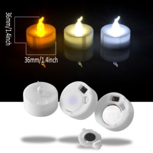 AGPtEK Tea Lights,100 Pack Flameless LED Candles Battery Operated Tealight Candles No Flicker Long Lasting Tealight for Wedding Holiday Party Home Decoration(Cool White)