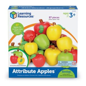 Learning Resources Attribute Apples, Sorting and Matching, Set of 27 Pieces, Toddler Learning Toys, Ages 3+