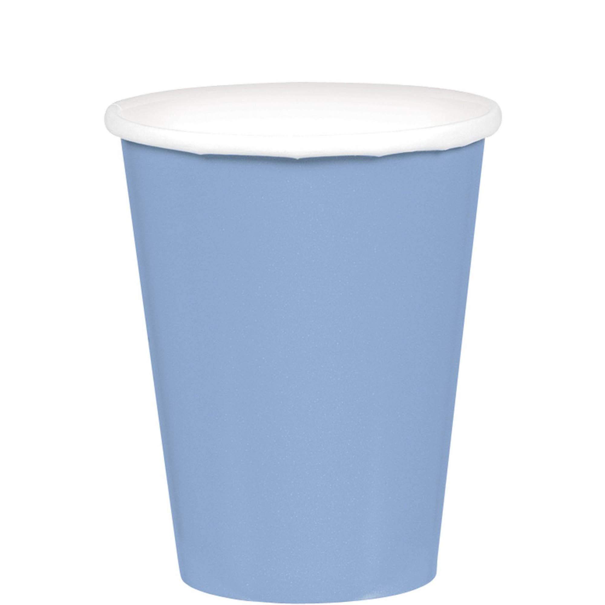 Vibrant Pastel Blue Paper Cups (Pack of 20) - 9 oz. - Perfect for Parties, Gatherings, Picnics & Home Use