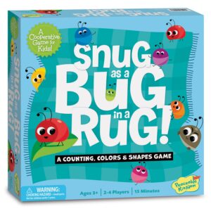 peaceable kingdom snug as a bug in a rug award winning cooperative preschool skills builder game for 2 to 4 kids ages 3+