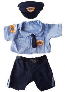 police uniform outfit teddy bear clothes fits most 14" - 18" build-a-bear and make your own stuffed animals