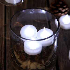 AGPtEK Tea Lights,100 Pack Flameless LED Candles Battery Operated Tealight Candles No Flicker Long Lasting Tealight for Wedding Holiday Party Home Decoration(Cool White)