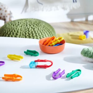 Learning Resources Gator Grabber Tweezers - 12 Pieces, Ages 2+ Fine Motor Tweezers for Kids, Toddler Learning Toys