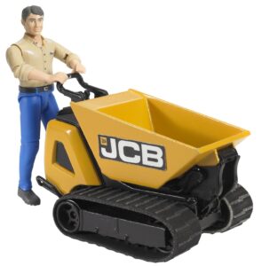 bruder jcb dumper htd-5 and construction worker (colors may vary)