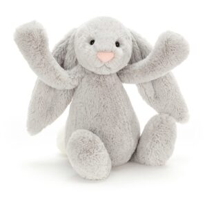 Jellycat Bashful Grey Bunny Stuffed Animal, Medium 12 inches | Rabbit and Bunny Plush Toy | Classic Children's Gift