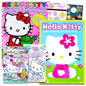 hello kitty coloring & activity book super set ~ 5 hello kitty coloring books, crayons, and over 50 hello kitty stickers (hello kitty party pack)