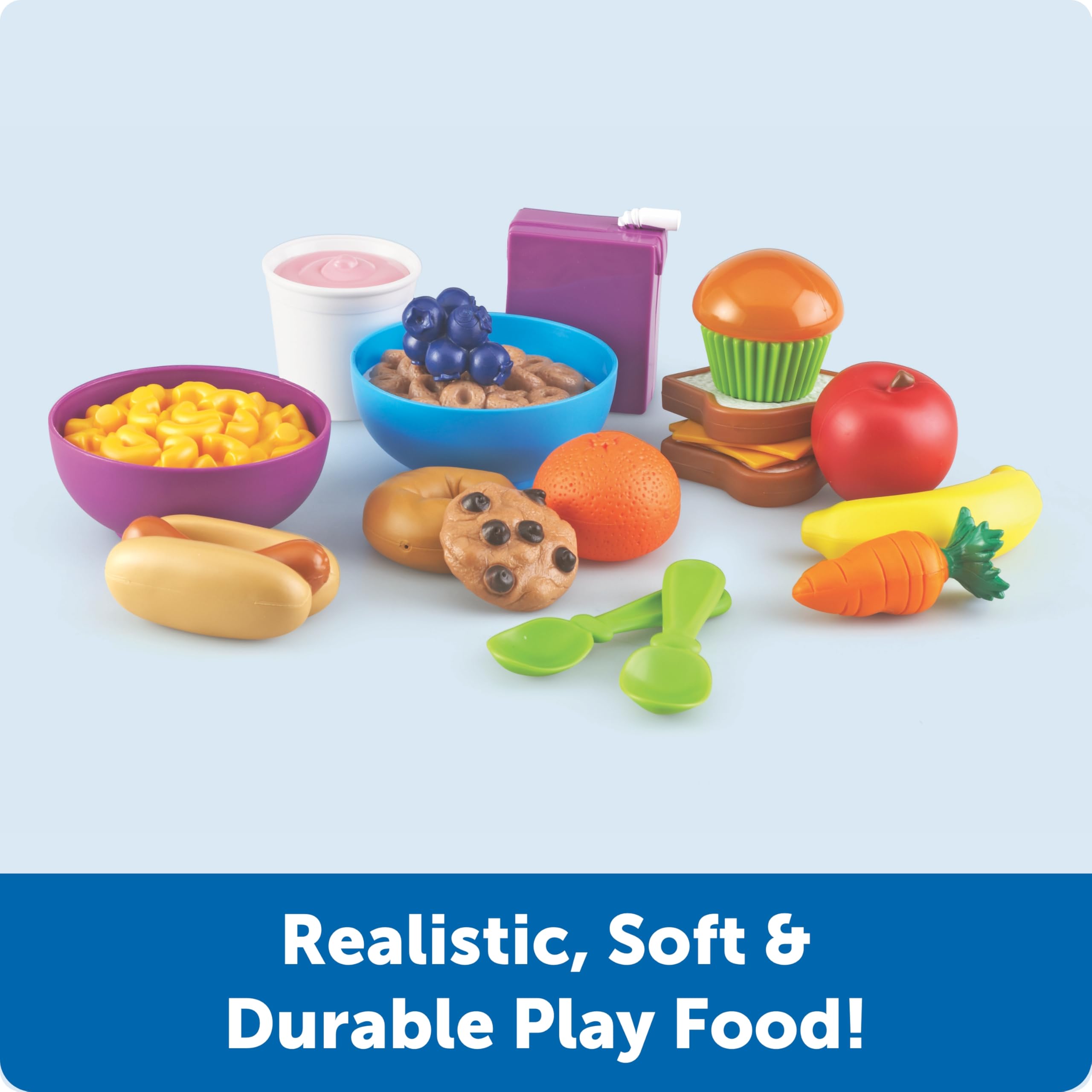 Learning Resources New Sprouts Munch It! Pretend Play Food, Develops Imaginative Play, Play Food for Toddlers, Picnic Play Food, 20 Pieces, Ages 18 Months +