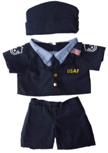 air force uniform outfit teddy bear clothes fits most 14" - 18" build-a-bear and make your own stuffed animals