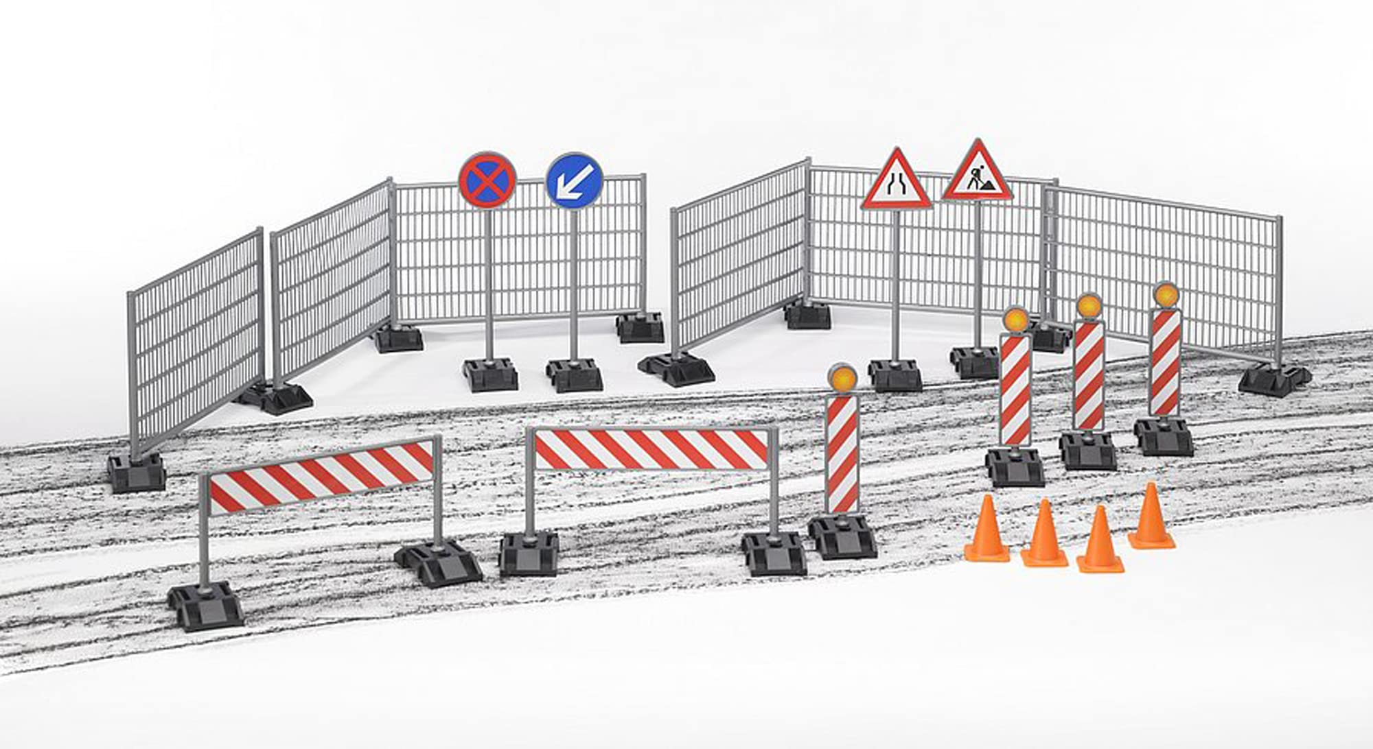 Bruder Construction Set: Railings, Site Signs and Pylons