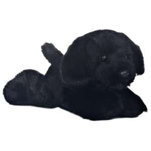 aurora® adorable mini flopsie™ blackie™ stuffed animal - playful ease - timeless companions - black 8 inches