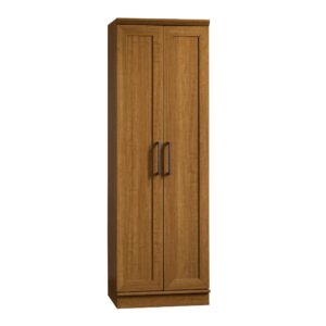 sauder homeplus storage pantry cabinets, ‎l: 23.25" x w: 17" x h: 71.18", sienna oak