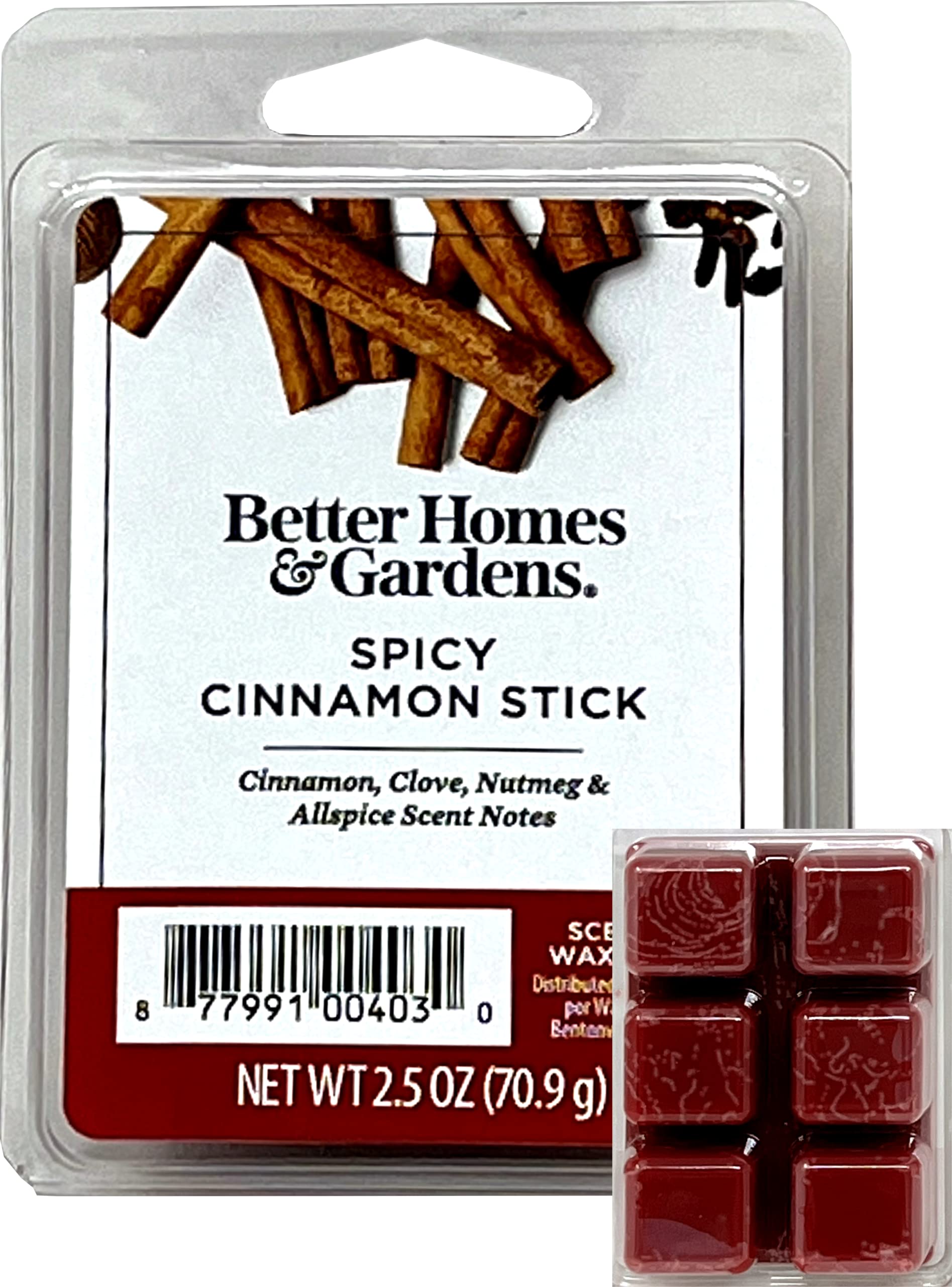 Better Homes and Gardens Spicy Cinnamon Stick Scented Wax Cubes