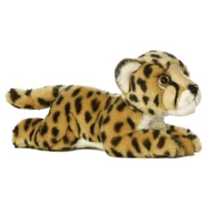 aurora® realistic miyoni® cheetah stuffed animal - lifelike detail - cherished companionship - brown 11 inches