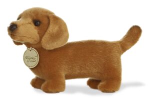 aurora® adorable miyoni® dachshund stuffed animal - lifelike detail - cherished companionship - brown 8 inches