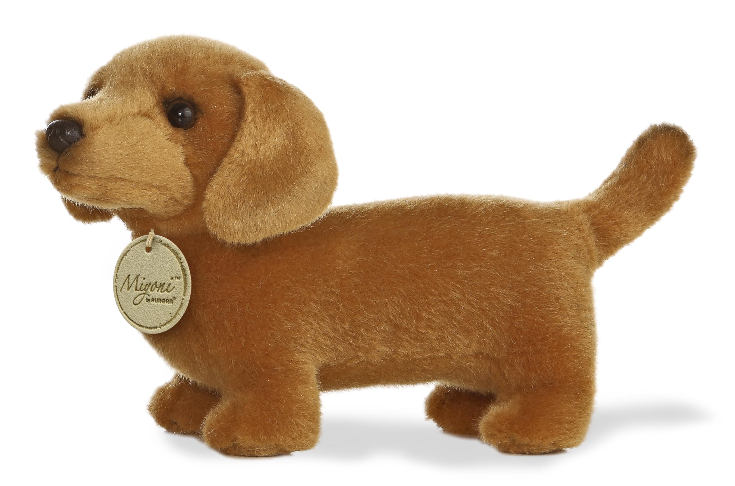 Aurora® Adorable Miyoni® Dachshund Stuffed Animal - Lifelike Detail - Cherished Companionship - Brown 8 Inches