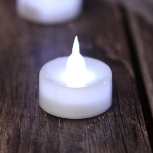 AGPtEK Tea Lights,100 Pack Flameless LED Candles Battery Operated Tealight Candles No Flicker Long Lasting Tealight for Wedding Holiday Party Home Decoration(Cool White)