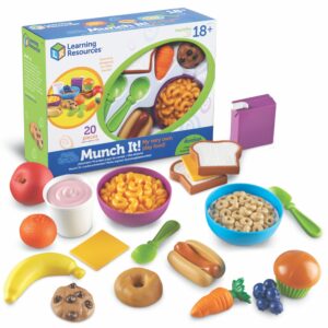 learning resources new sprouts munch it! pretend play food, develops imaginative play, play food for toddlers, picnic play food, 20 pieces, ages 18 months +