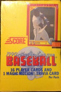 score 1990 baseball wax box