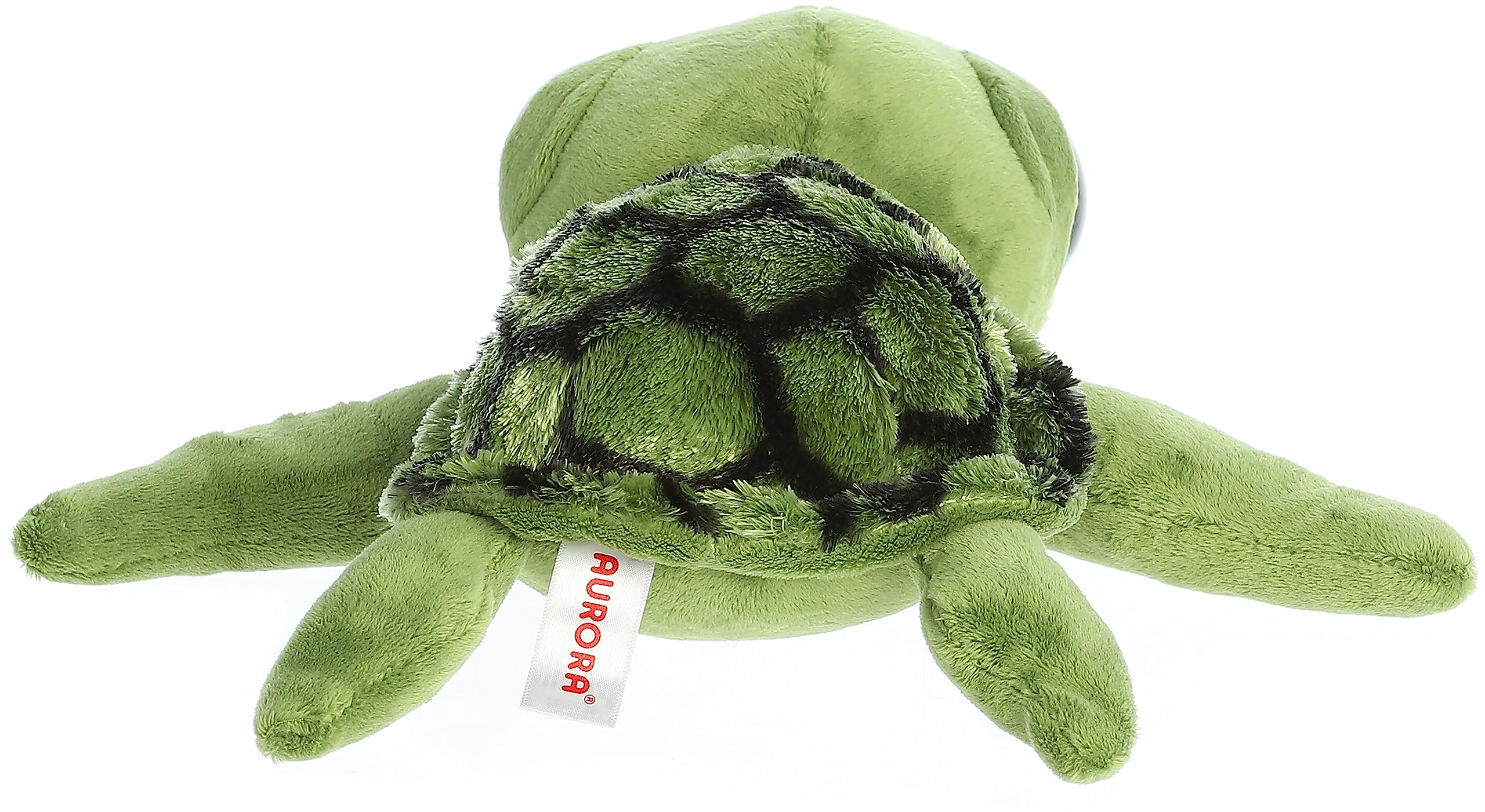 Aurora® Enchanting Dreamy Eyes™ Slide Sea Turtle Stuffed Animal - Captivating Gaze - Aesthetic Appeal - Green 10 Inches