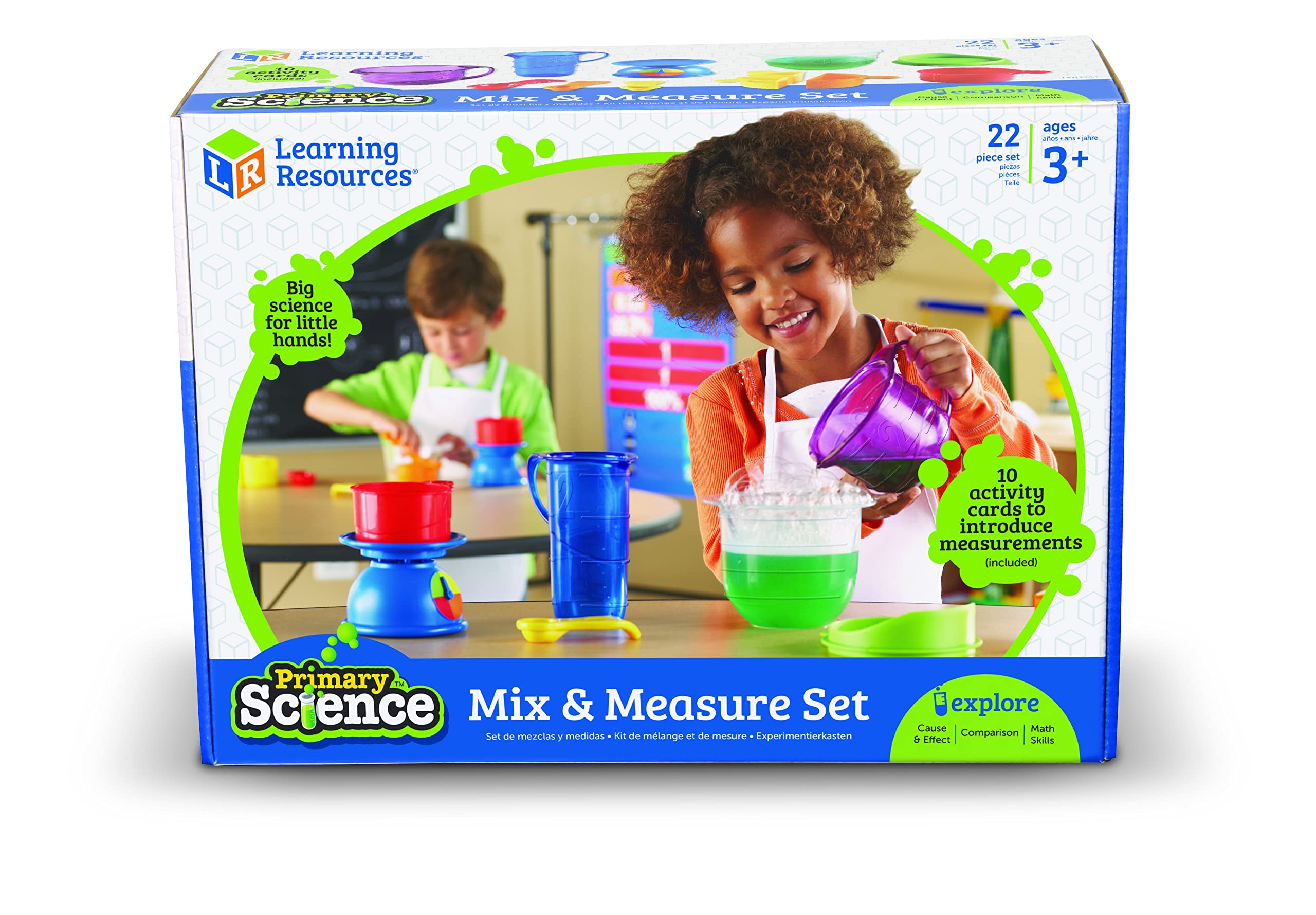 Learning Resources Mix And Measure Activity Set, 22 Pieces, Ages 3+,Experiment Mixing Tools, Science Toys for Kids,Science Experiments