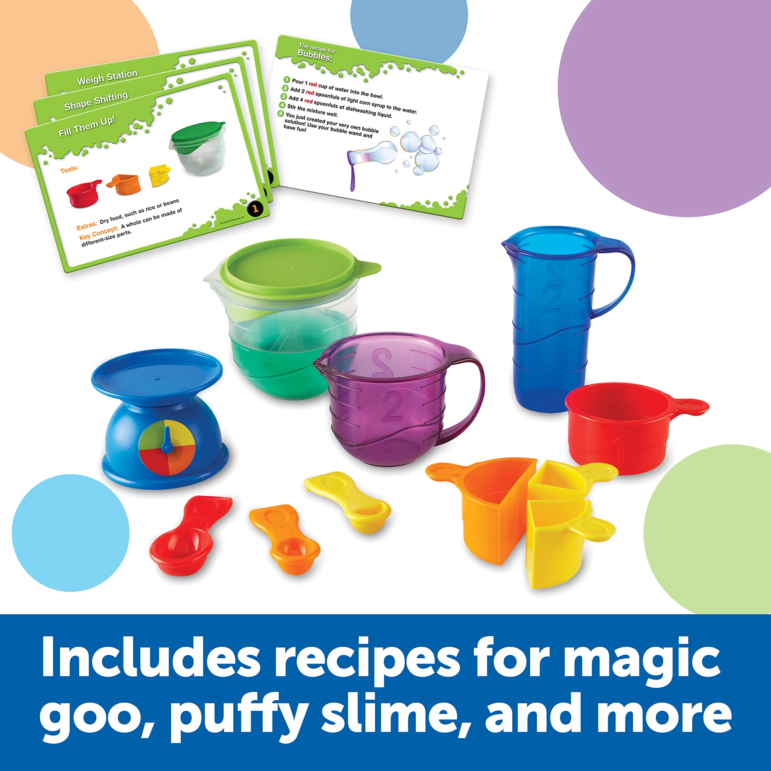 Learning Resources Mix And Measure Activity Set, 22 Pieces, Ages 3+,Experiment Mixing Tools, Science Toys for Kids,Science Experiments