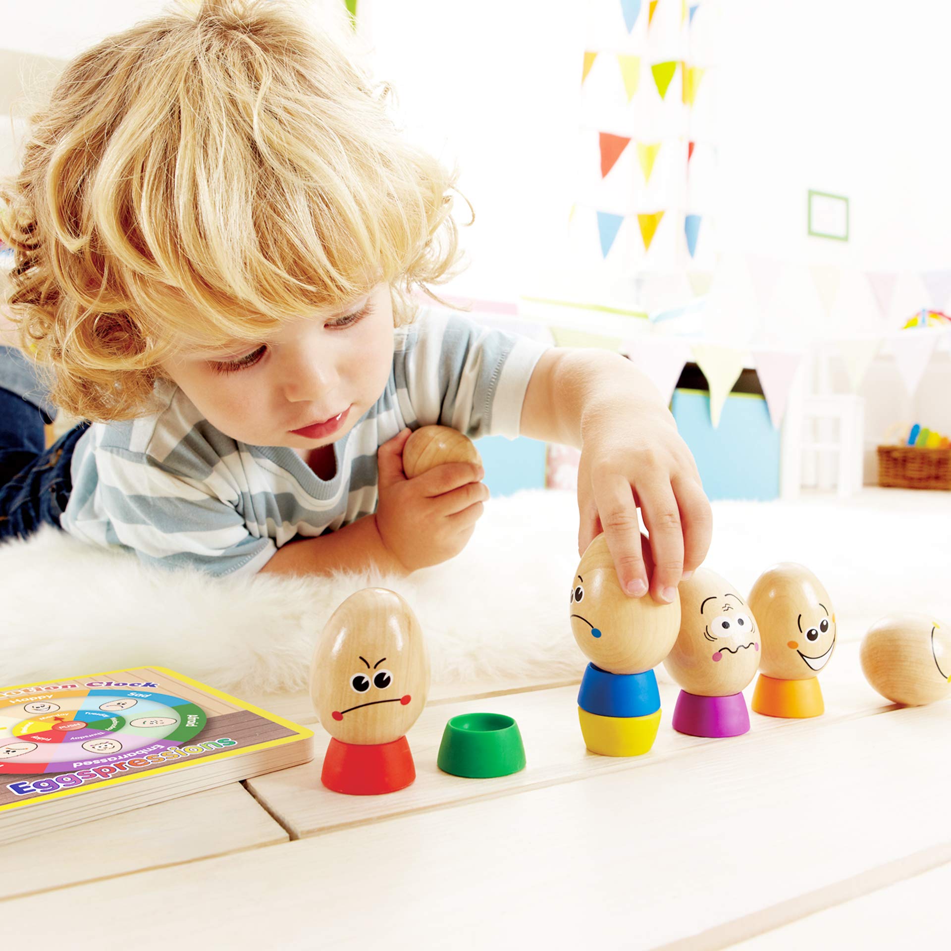 Hape Eggspressions Wooden Learning Toy with Illustrative Book