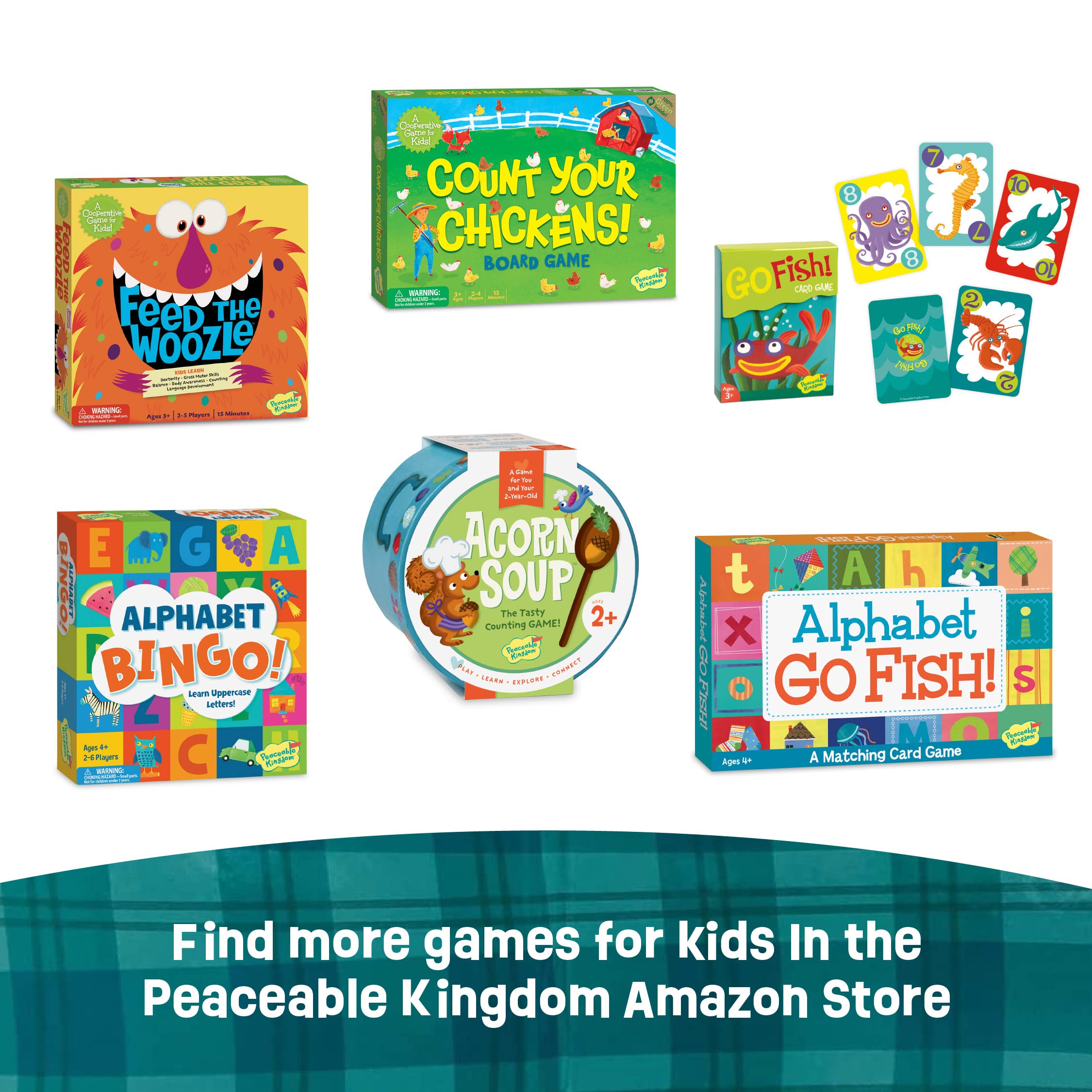 Peaceable Kingdom Snug as a Bug in a Rug Award Winning Cooperative Preschool Skills Builder Game for 2 to 4 Kids ages 3+