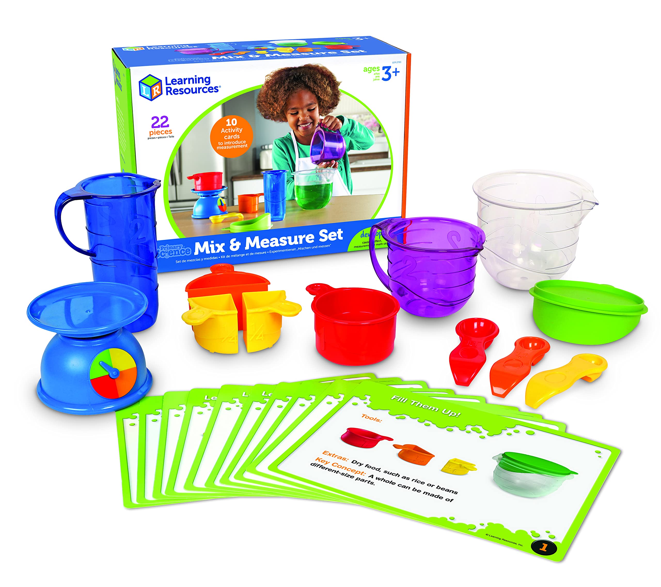 Learning Resources Mix And Measure Activity Set, 22 Pieces, Ages 3+,Experiment Mixing Tools, Science Toys for Kids,Science Experiments