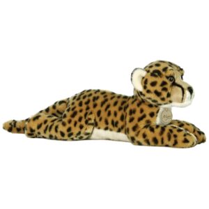 aurora® realistic miyoni® cheetah stuffed animal - lifelike detail - cherished companionship - brown 17 inches