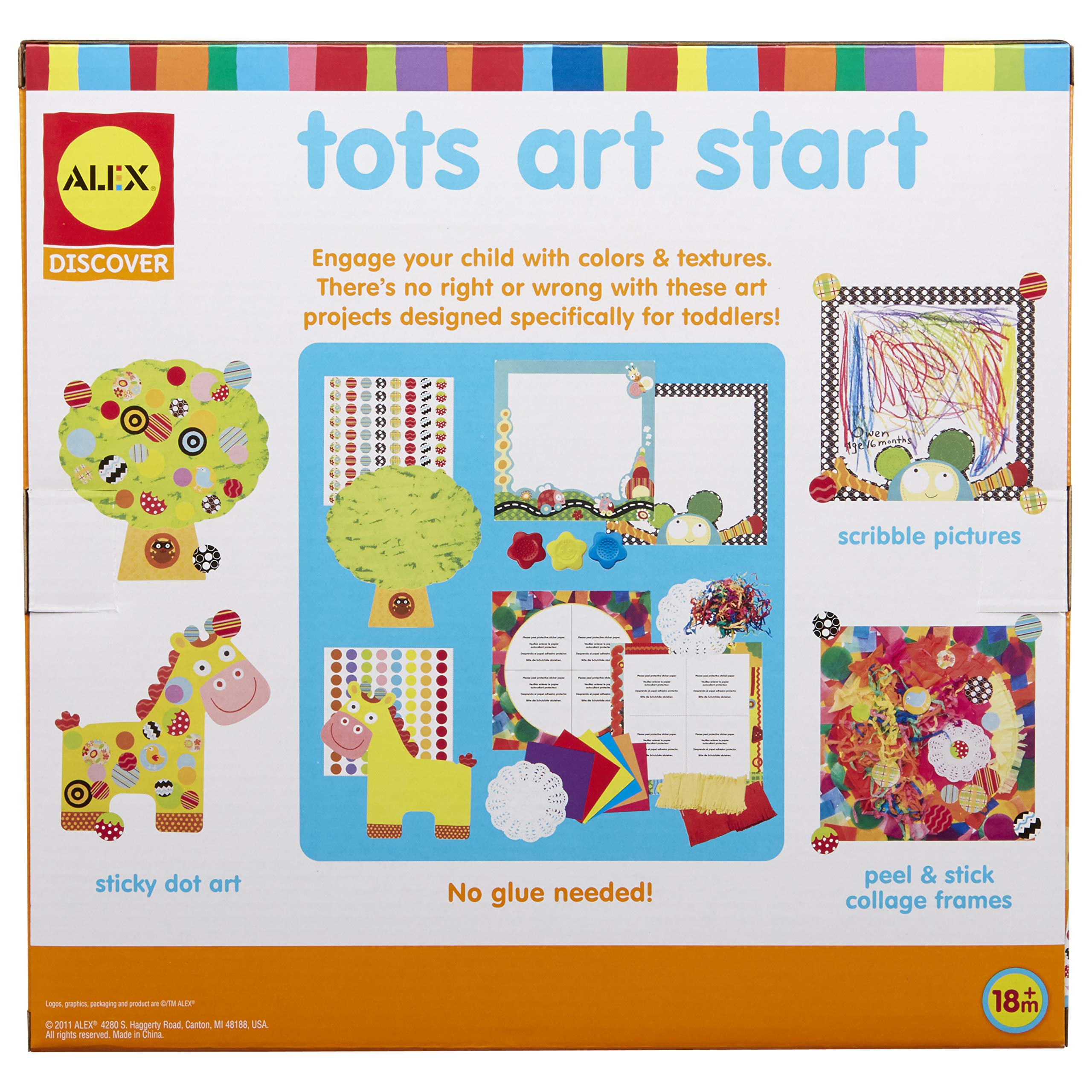 Alex Discover Tots Art Start Kids Art and Craft Activity, 6 Super Easy and Fun Art Crafts for Children, Kit for Children to be Creative and Use their Imagination, For Ages 2 and up