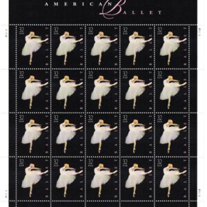 USPS American Ballet (Sheet of 20) 32 Cent Postage Stamps 1998 Scott #3237