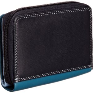 Visconti RB53 Multi Colored Navy/Prays/Sky Blue Small Bifold Soft Leather Ladies Wallet & Purse