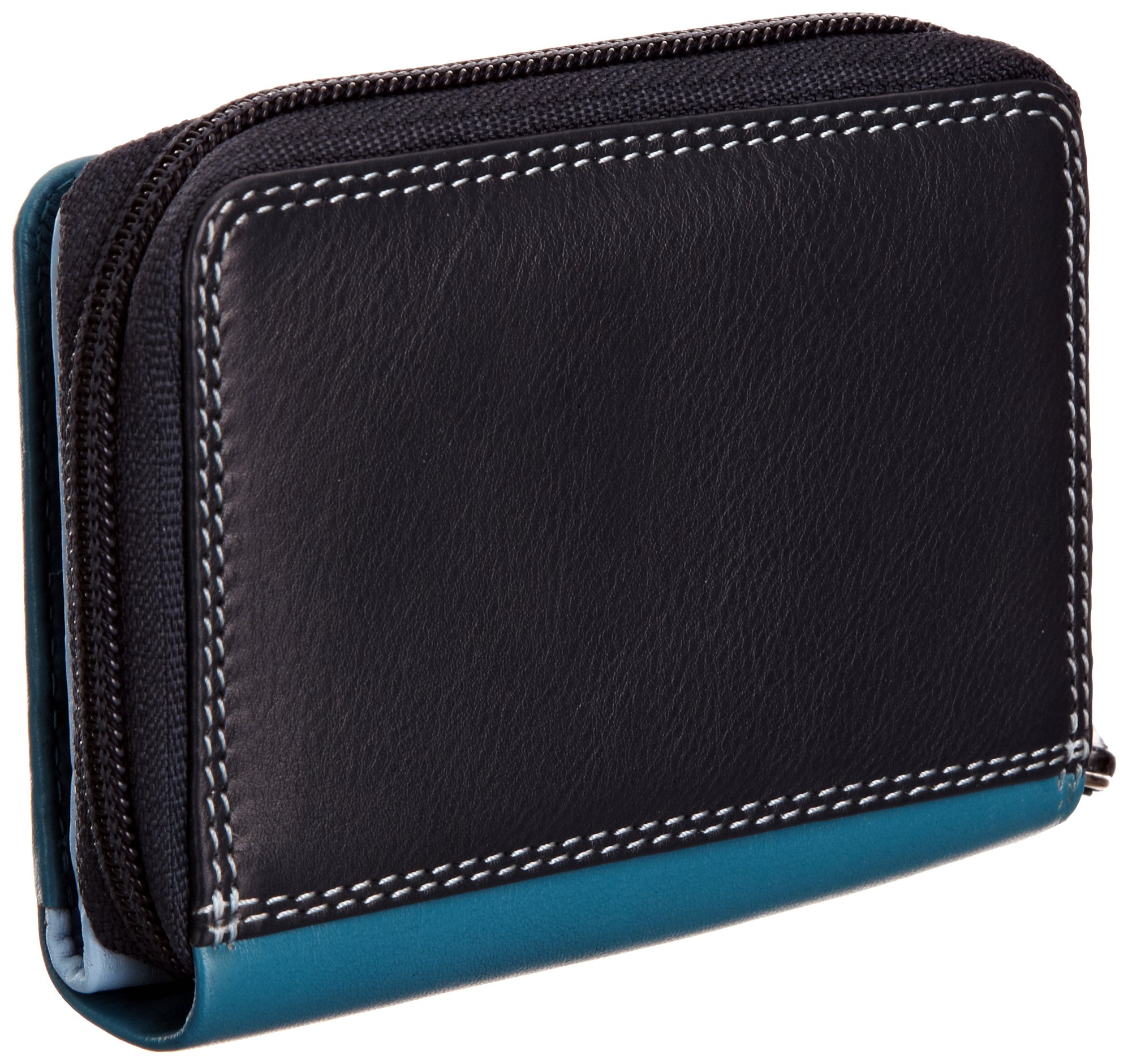 Visconti RB53 Multi Colored Navy/Prays/Sky Blue Small Bifold Soft Leather Ladies Wallet & Purse