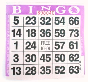 1 on purple bingo paper sheets (500 per pack)