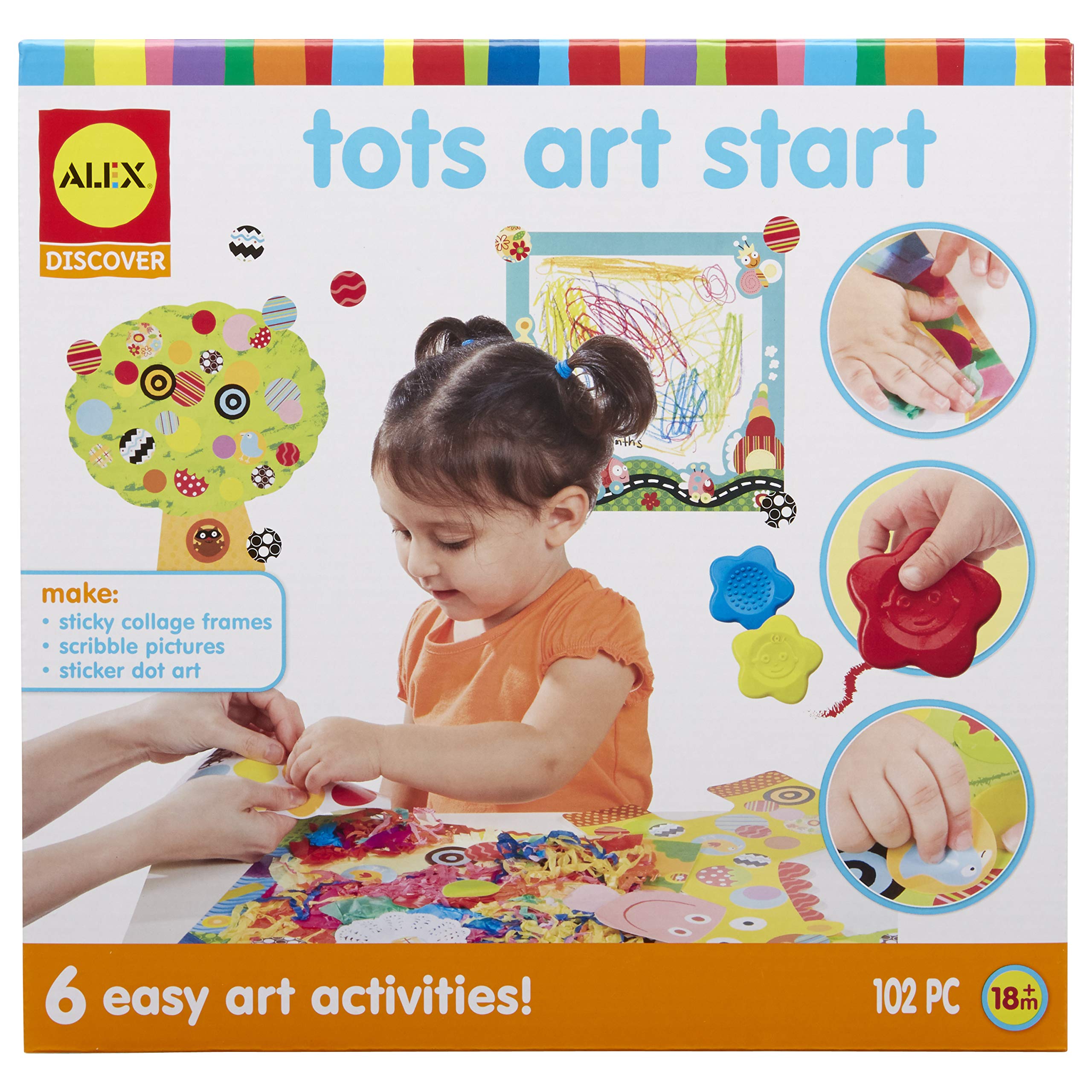 Alex Discover Tots Art Start Kids Art and Craft Activity, 6 Super Easy and Fun Art Crafts for Children, Kit for Children to be Creative and Use their Imagination, For Ages 2 and up