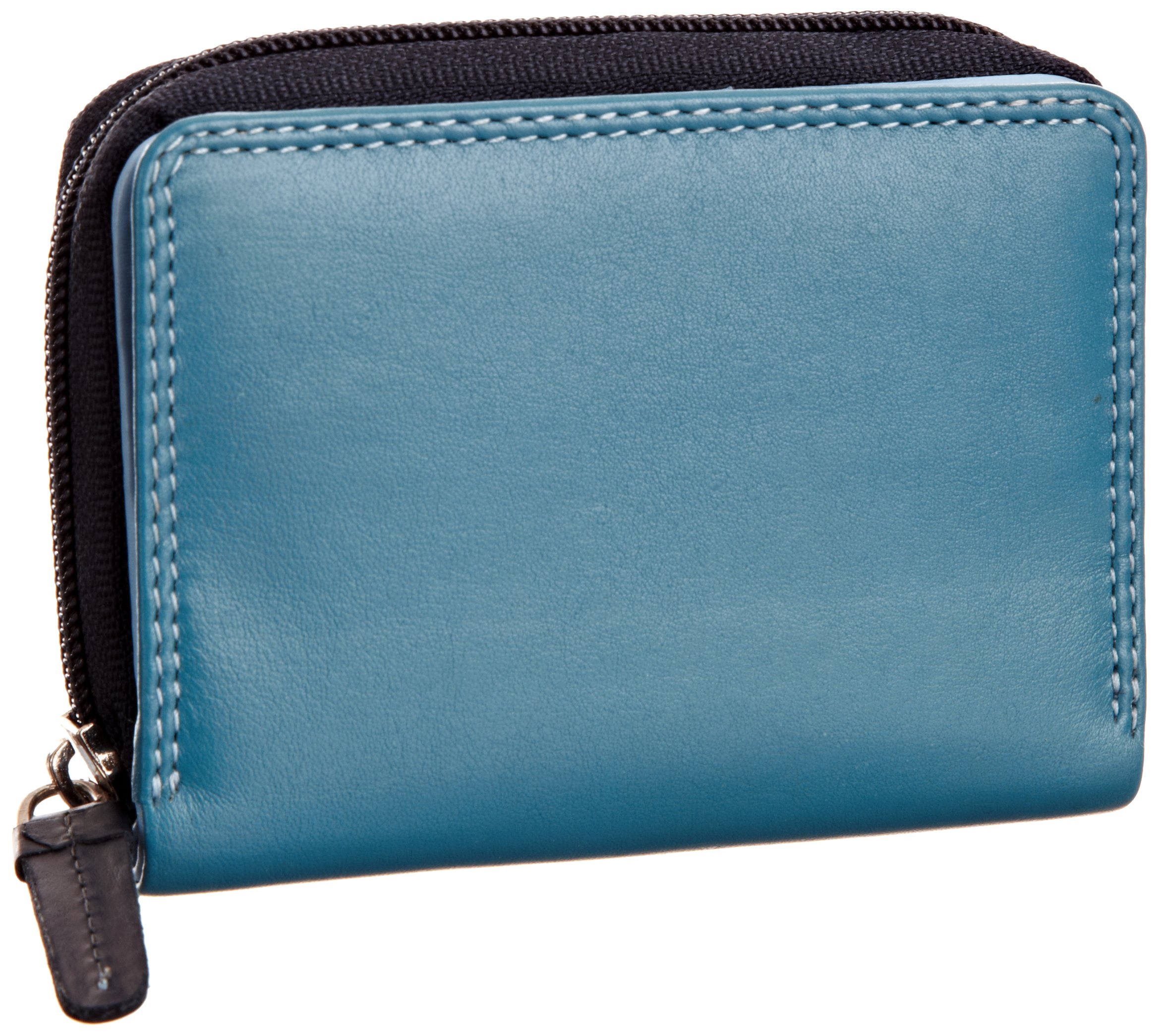 Visconti RB53 Multi Colored Navy/Prays/Sky Blue Small Bifold Soft Leather Ladies Wallet & Purse