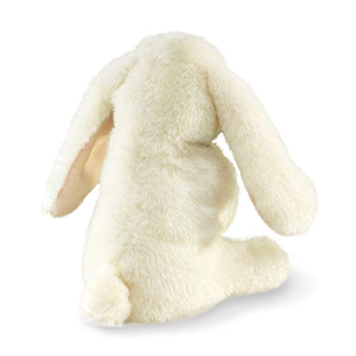 Folkmanis Mini Lop Earred Rabbit Finger Puppet, White, 1 EA