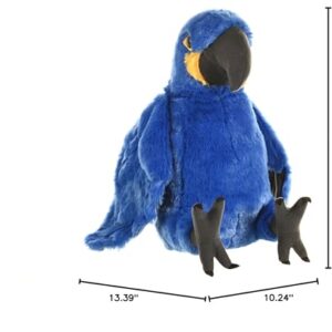 Wild Republic Hyacinth Macaw Plush, Stuffed Animal, Plush Toy, Gifts for Kids, Cuddlekins 12 Inches, Blue