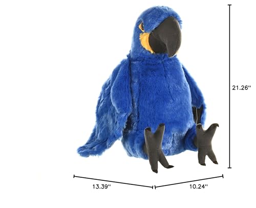 Wild Republic Hyacinth Macaw Plush, Stuffed Animal, Plush Toy, Gifts for Kids, Cuddlekins 12 Inches, Blue