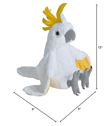 Wild Republic Cockatoo Plush, Stuffed Animal, Plush Toy, Gifts for Kids, Cuddlekins 12 Inches (10925)