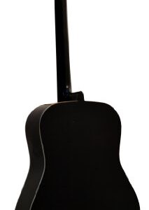 Huntington GA41PS-BK Acoustic Guitar Dreadnaught Steel String with 1 String Winder, 2 String Sets and 3 Premium Picks, Black