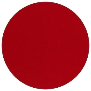 Flash Furniture Wren 48'' Round Red Thermal Laminate Activity Table - Height Adjustable Short Legs