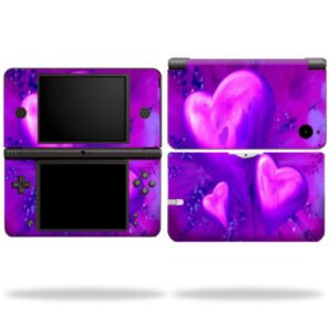 mightyskins skin compatible with nintendo dsi xl wrap sticker skins purple heart