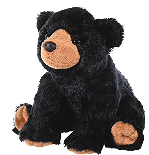 Wild Republic Black Bear Plush, Stuffed Animal, Plush Toy, Gifts for Kids, Cuddlekins 12 Inches