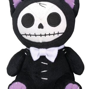 SUMMIT COLLECTION Furrybones Black Cat Mao Mao Wearing White Bow Tie Small Plush Doll